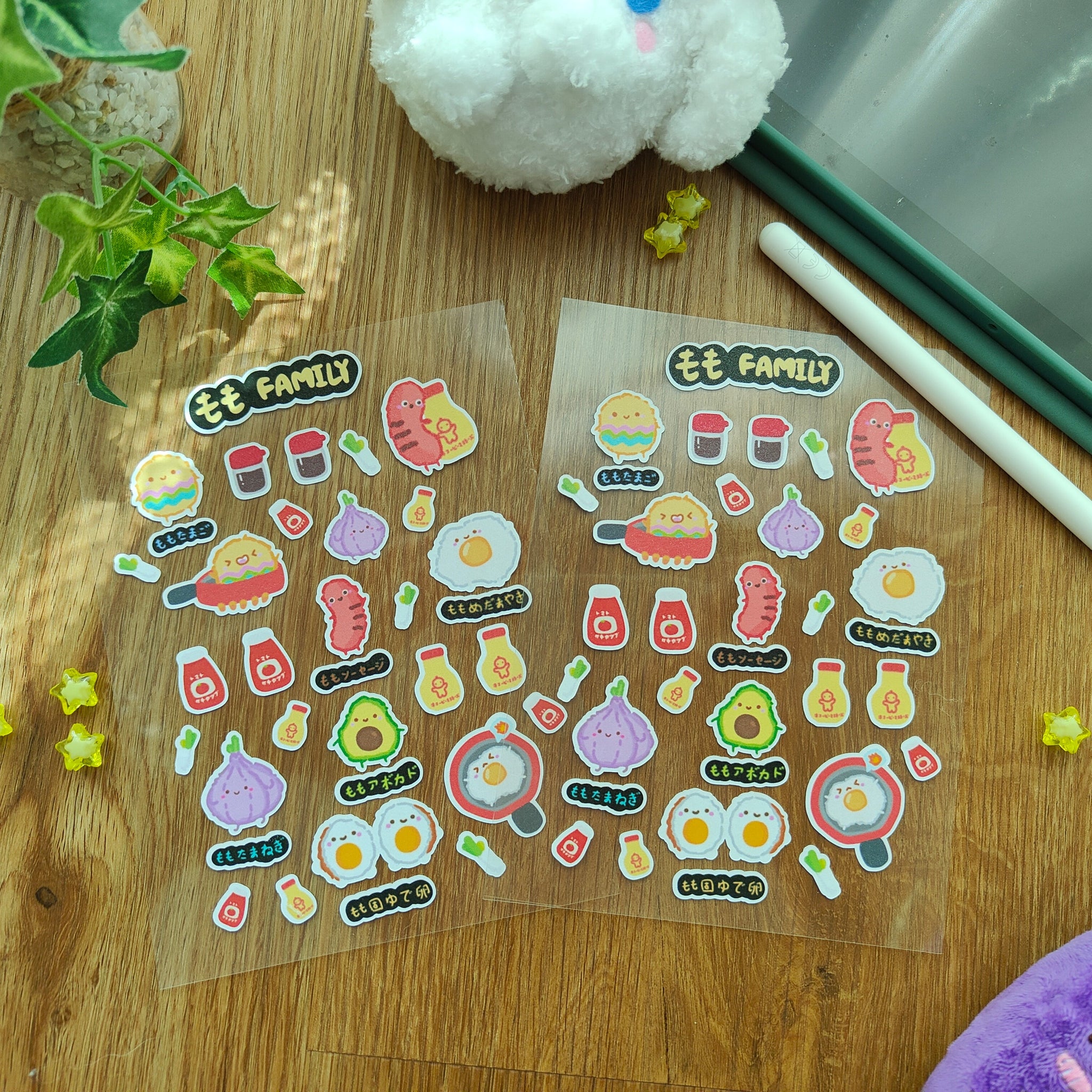 Momo Family Stickers set - Breakfast
